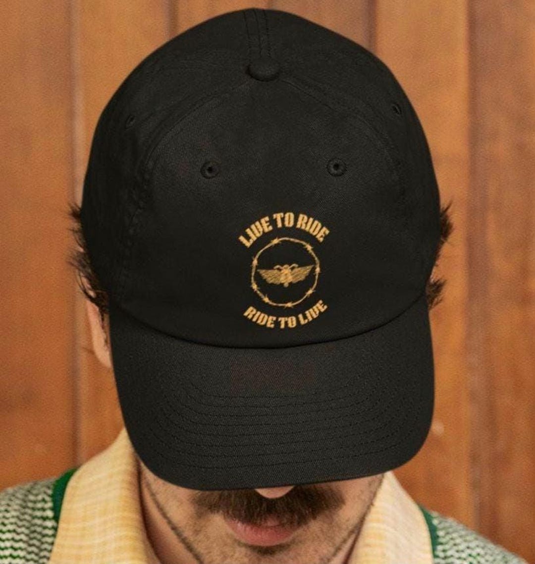 Ride to Live Motorcycle Snapback Cap, Biker Trucker Hat for Riding ...