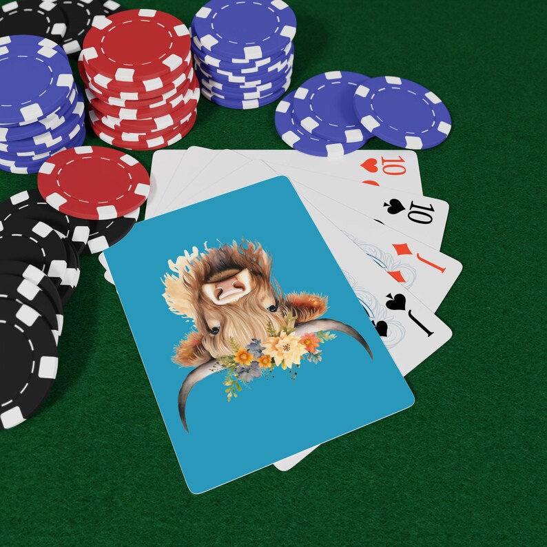 Floral Highland Cow Playing Cards: Farmhouse Poker Deck - Etsy