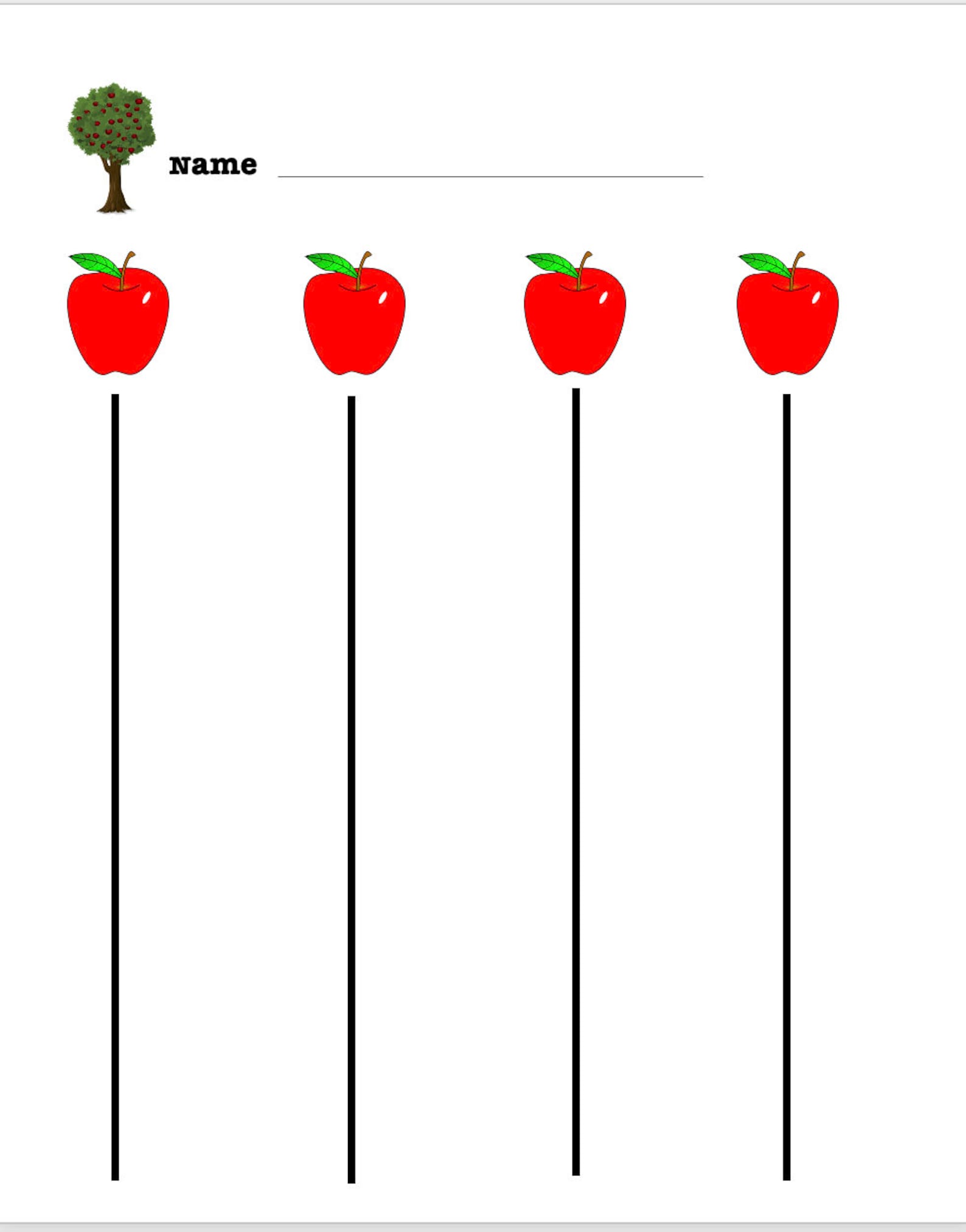 Apple Scissor Cutting Practice (Instant Download) - Etsy