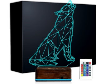 Howling Wolf Lamp | Etsy