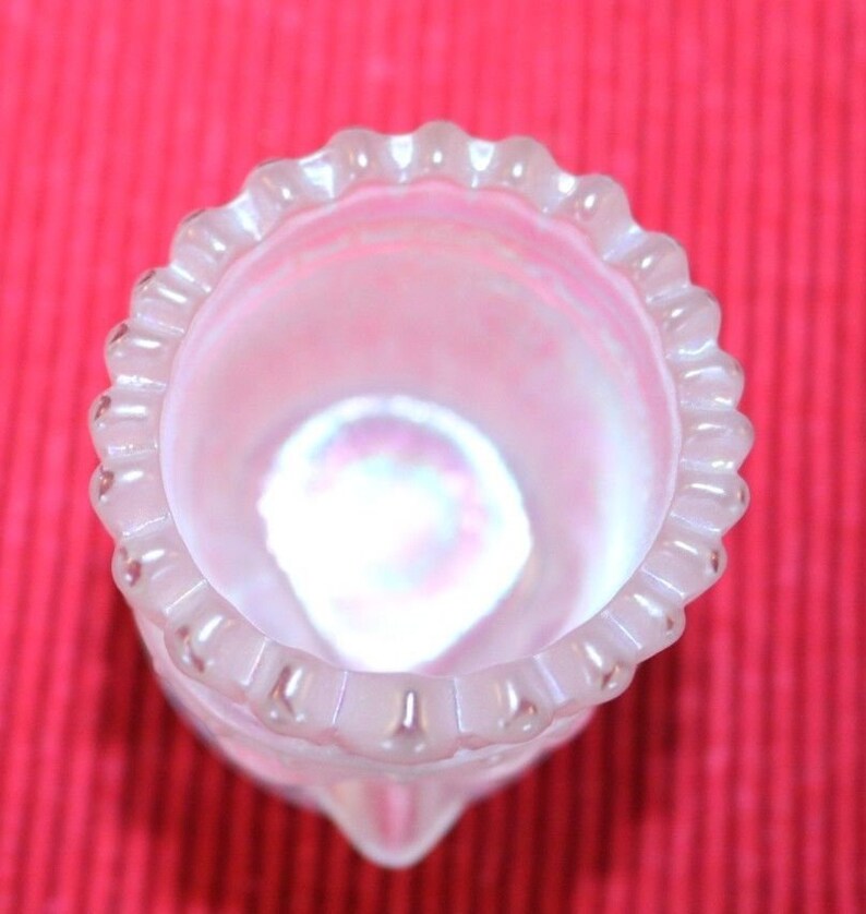 Beautiful Vintage Frosted Carnival Glass Indian Head Toothpick Holder ...