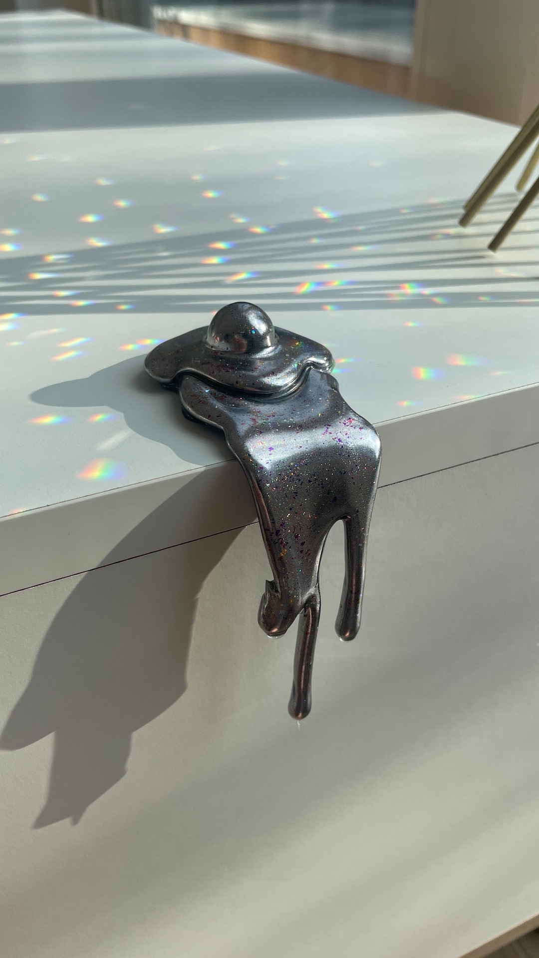 Dripping Shelf and Desk Decoration Crazy & Futuristic Design Silver ...