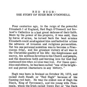 Red Hugh: the Story of Hugh Roe O'donnell, 40 Pages, Biography, PDF ...