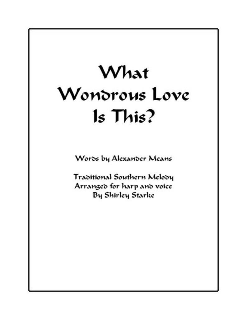 PDF What Wondrous Love is This for Harp and Voice, Advent, Christmas ...
