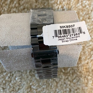 Michael Kors Oversized Slim Runway Black-tone Watch MK8507 - Etsy