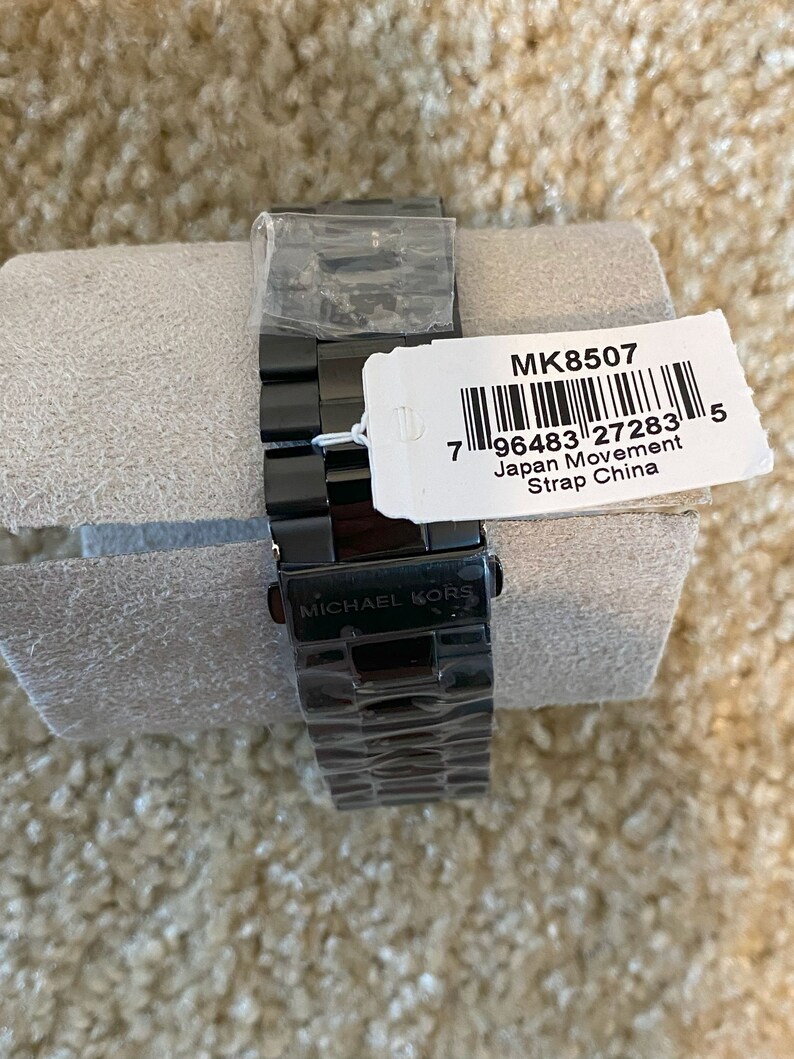 Michael Kors Oversized Slim Runway Black-tone Watch MK8507 - Etsy