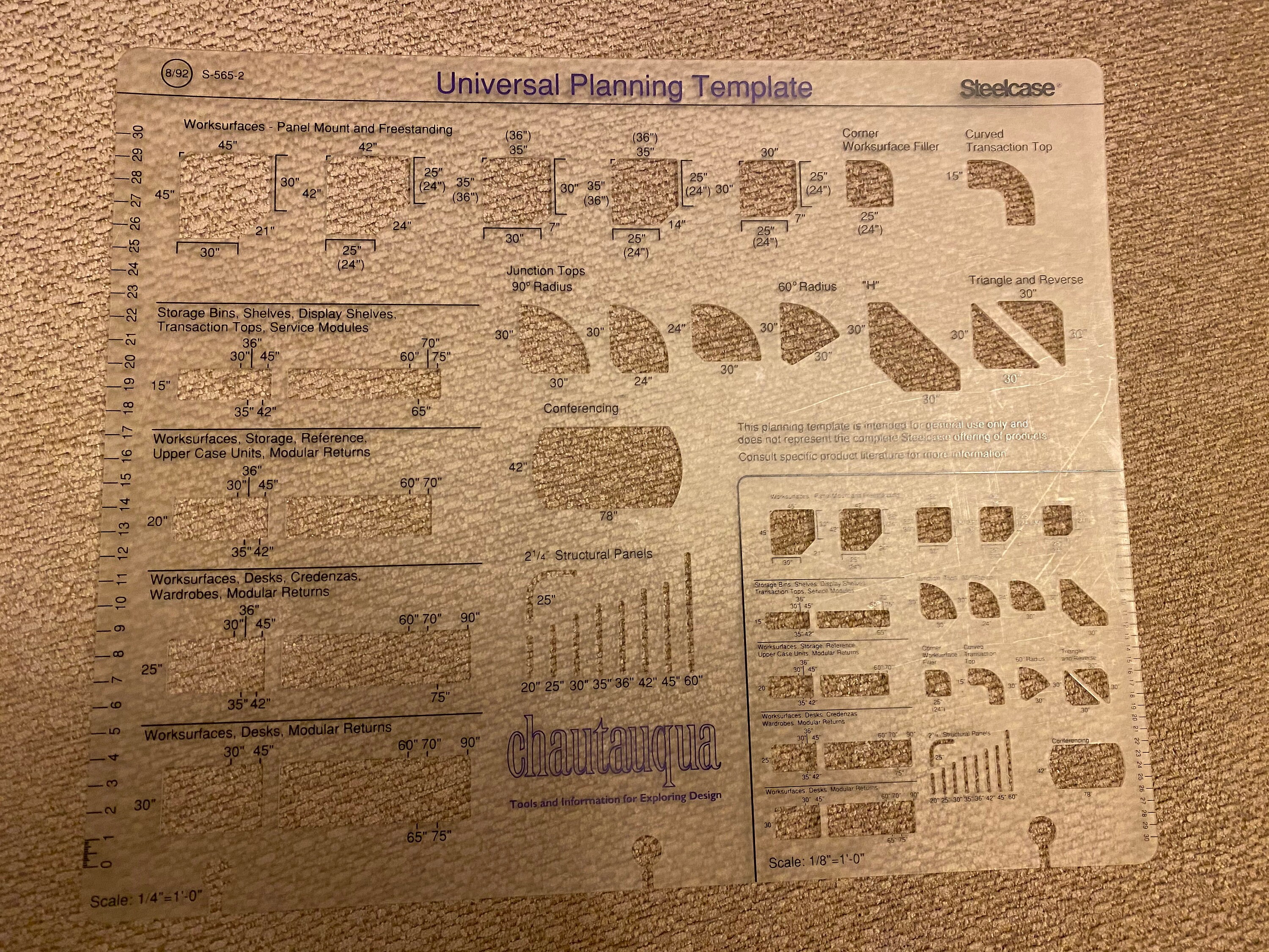 Universal Planning Template Steelcase Chautauqua - Etsy