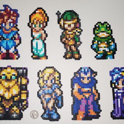 Chrono Trigger Crono and Friends: Perler Bead Art magnet - Etsy