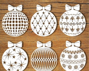 Baubles, Christmas Balls SVG Files for Silhouette Cameo and Cricut ...