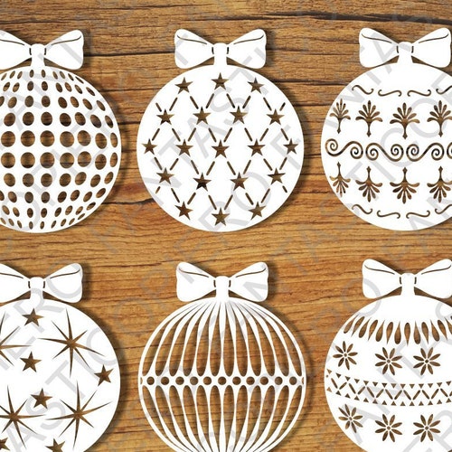 Baubles Christmas Balls SVG Files for Silhouette Cameo and - Etsy