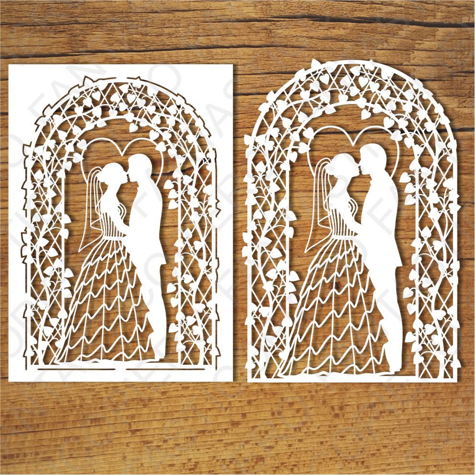 Wedding Card SVG Files for Silhouette Cameo and Cricut. - Etsy