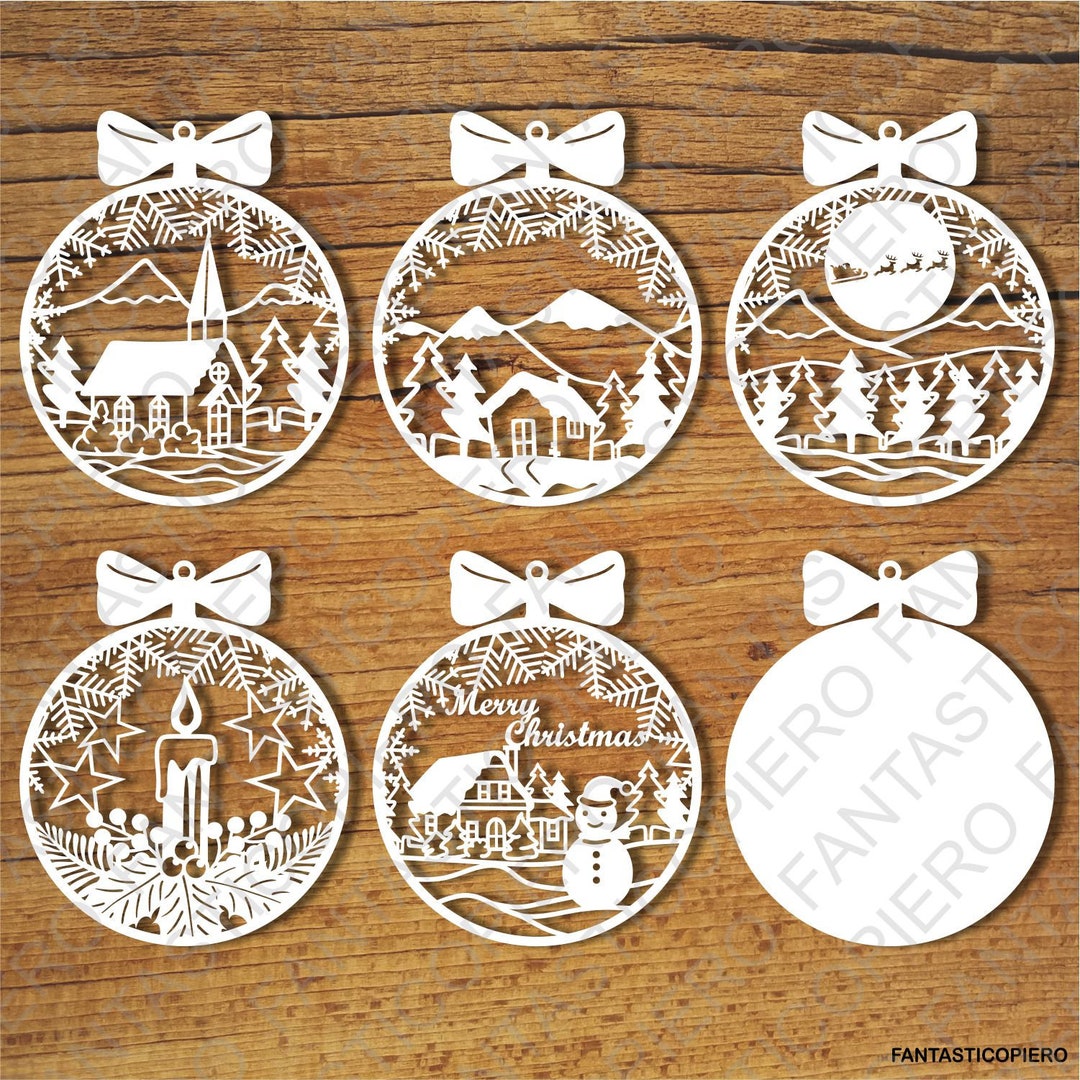 Baubles, Christmas Balls SVG Files for Silhouette Cameo and Cricut ...