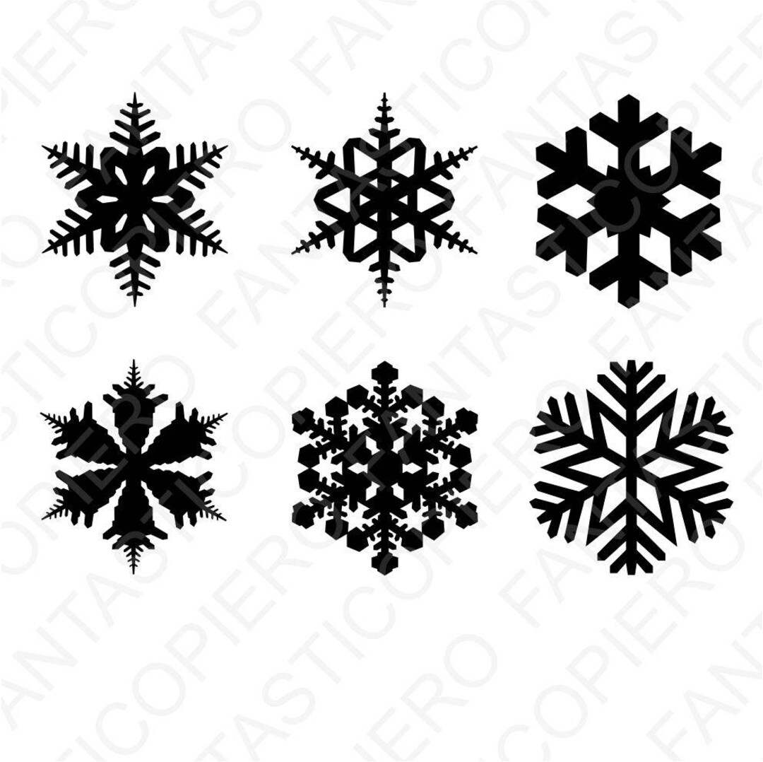 Snowflake SVG Files for Silhouette Cameo and Cricut. Snowflake Clipart ...