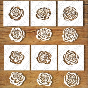 Roses and Stencil SVG Files for Silhouette Cameo and Cricut. Roses ...