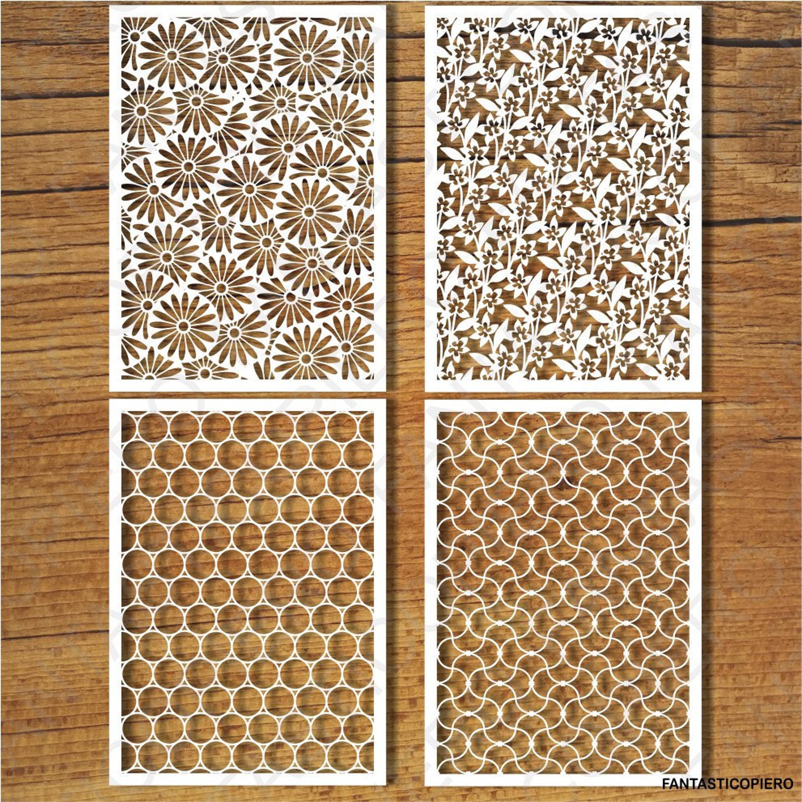 Decorative Backgrounds (2) SVG Files for Silhouette Cameo and Cricut ...