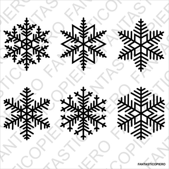 Copos de nieve 3 archivos SVG para Silhouette Cameo y Cricut. | Etsy España