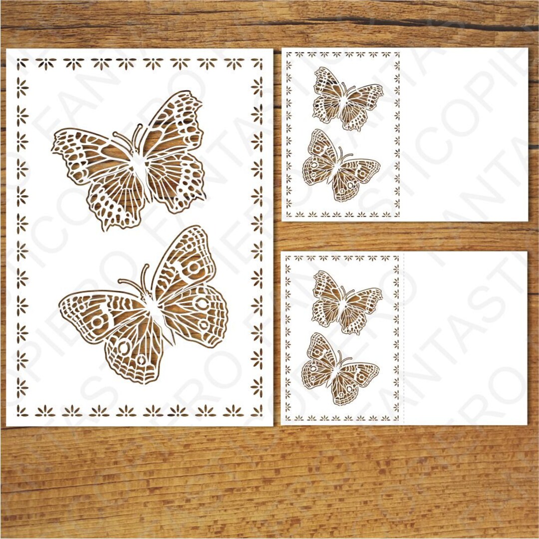 Greeting Card With Butterflies SVG Files for Silhouette Cameo and ...
