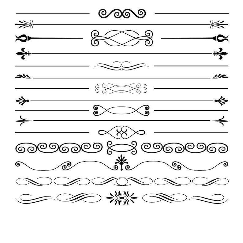 Text Dividers (set 1) SVG Files for Silhouette Cameo and Cricut ...