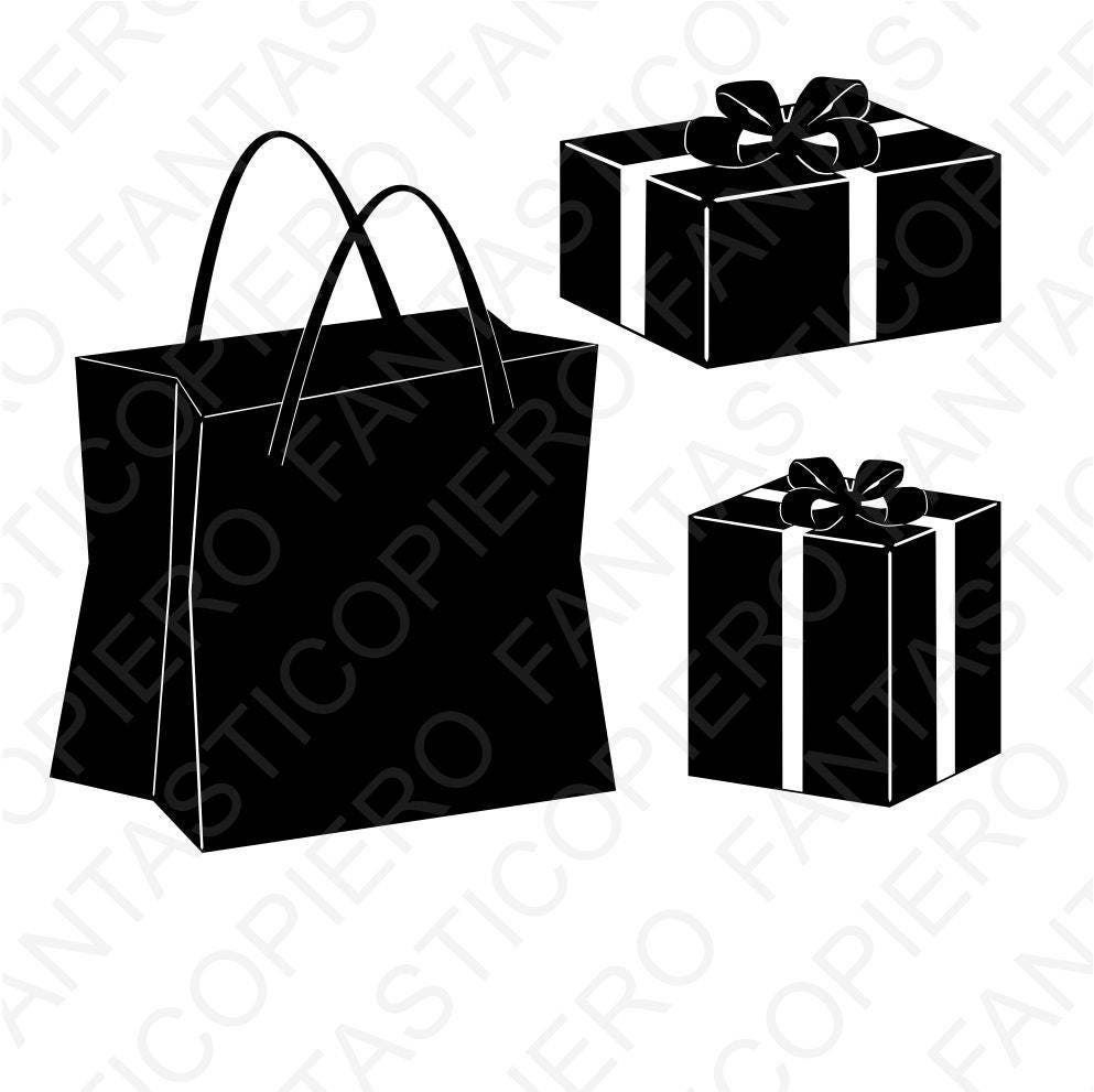 Shopping Bag SVG and Present SVG Files for Silhouette Cameo - Etsy UK