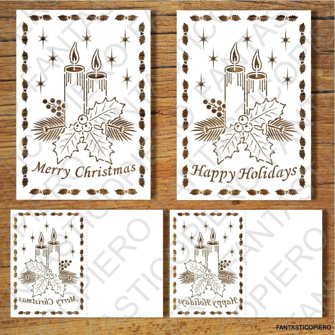 Merry Christmas, Greeting Card SVG Files for Silhouette Cameo and ...