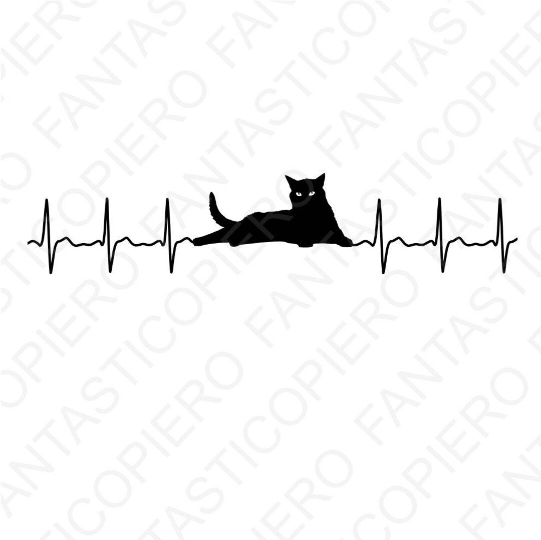 Cardio Cat SVG Files for Silhouette Cameo and Cricut. Vet Svg ...