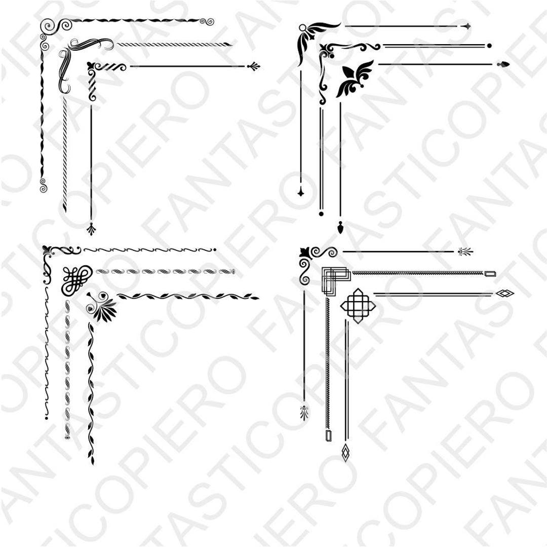 Text Corners SVG Files for Silhouette Cameo and Cricut. Decorative ...