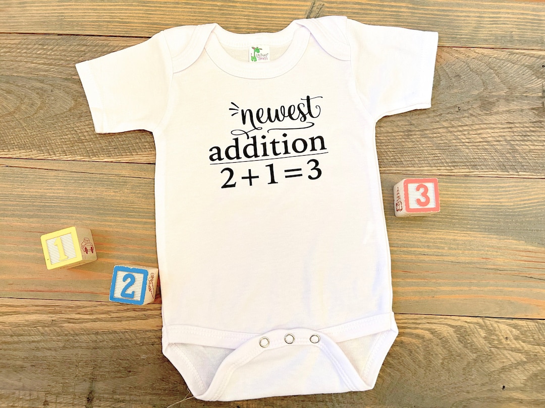 New Addition Math Baby Bodysuit or Toddler T-shirt, Personalized New ...