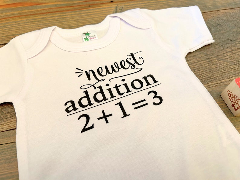 New Addition Math Baby Bodysuit or Toddler T-shirt, Personalized New ...