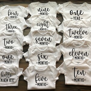 Milestone Baby Bodysuits Half Birthday Baby Bodysuit First Birthday ...