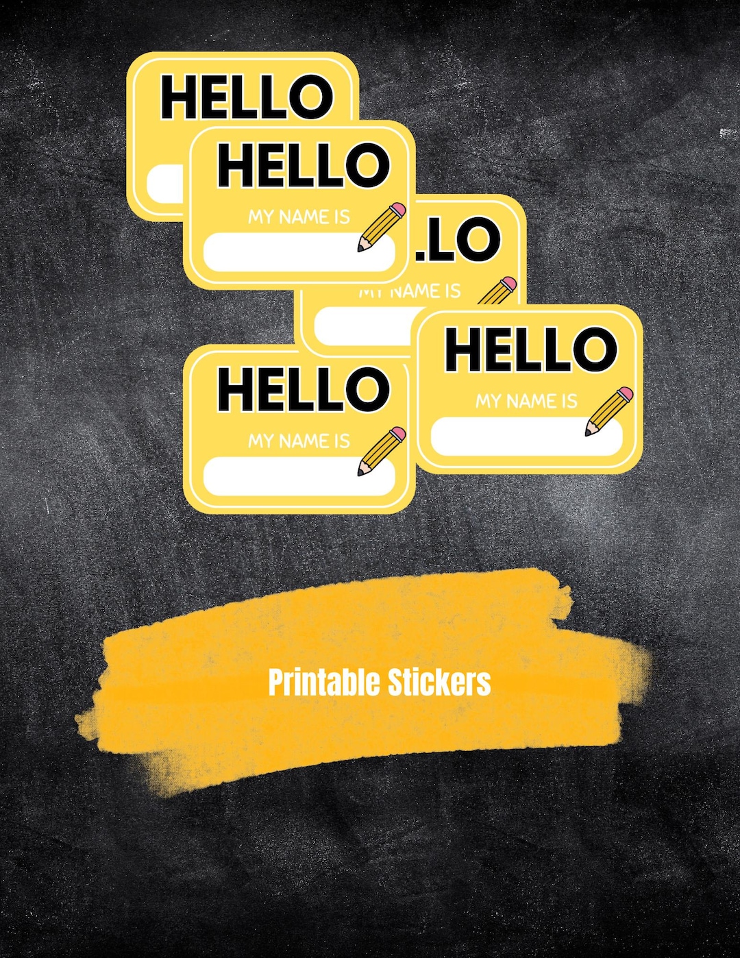 Printable Name Tags- Back to School Printable Name Tags- Name Tags for ...