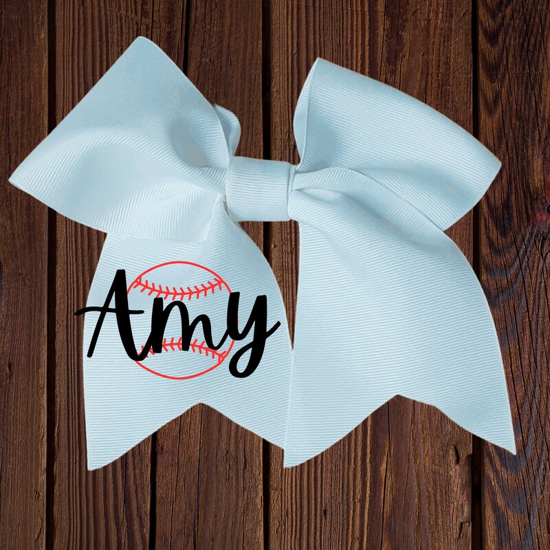 Baseball Hair Bow - Etsy
