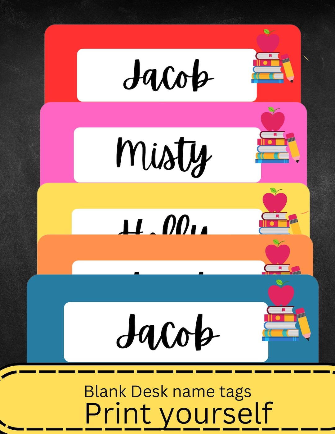 Printable Desk Name Tags- Back to School Desk Name Tags - Teacher- Desk ...