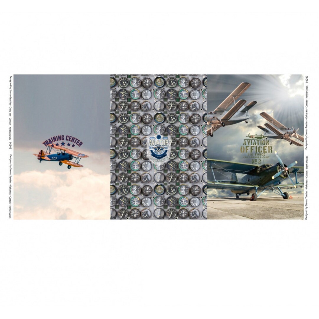 Stenzo Jersey Fabrics Panel Aircraft Biplane 0.70m 0.7m X VB - Etsy