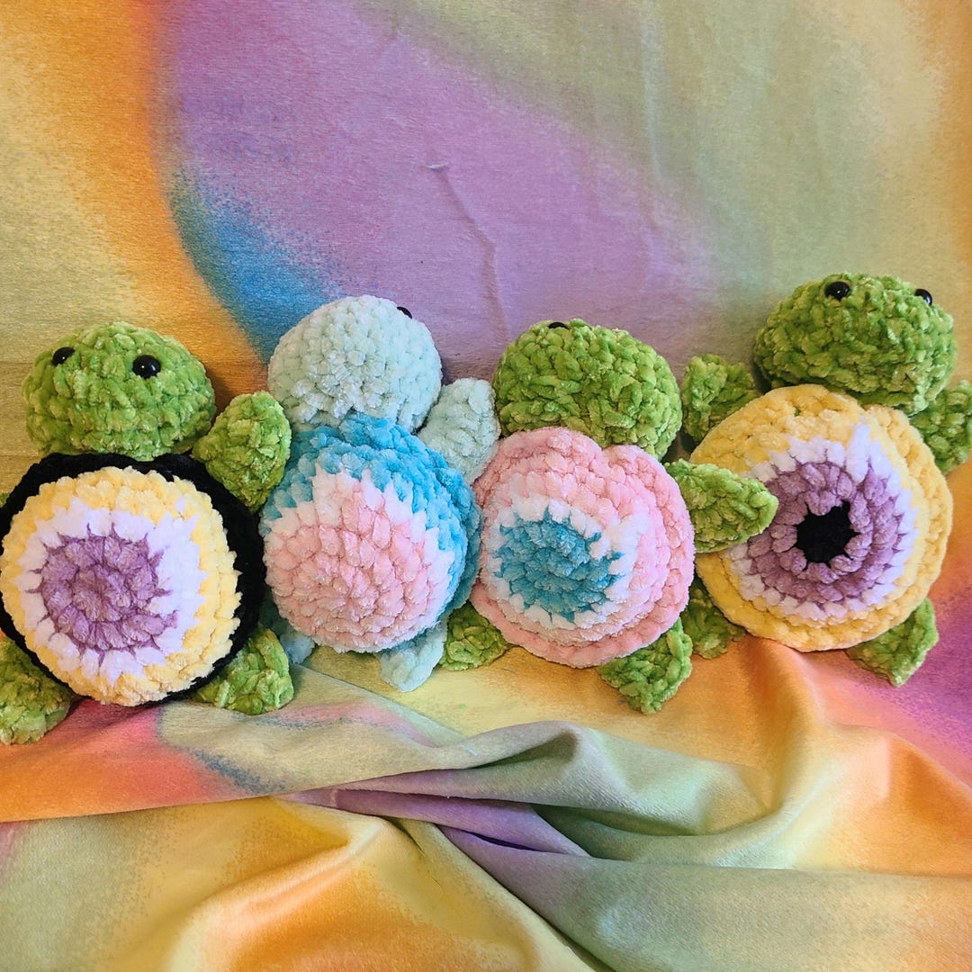 Trans Non-binary Pride Cute Chenille Turtle Cute Plush - Etsy