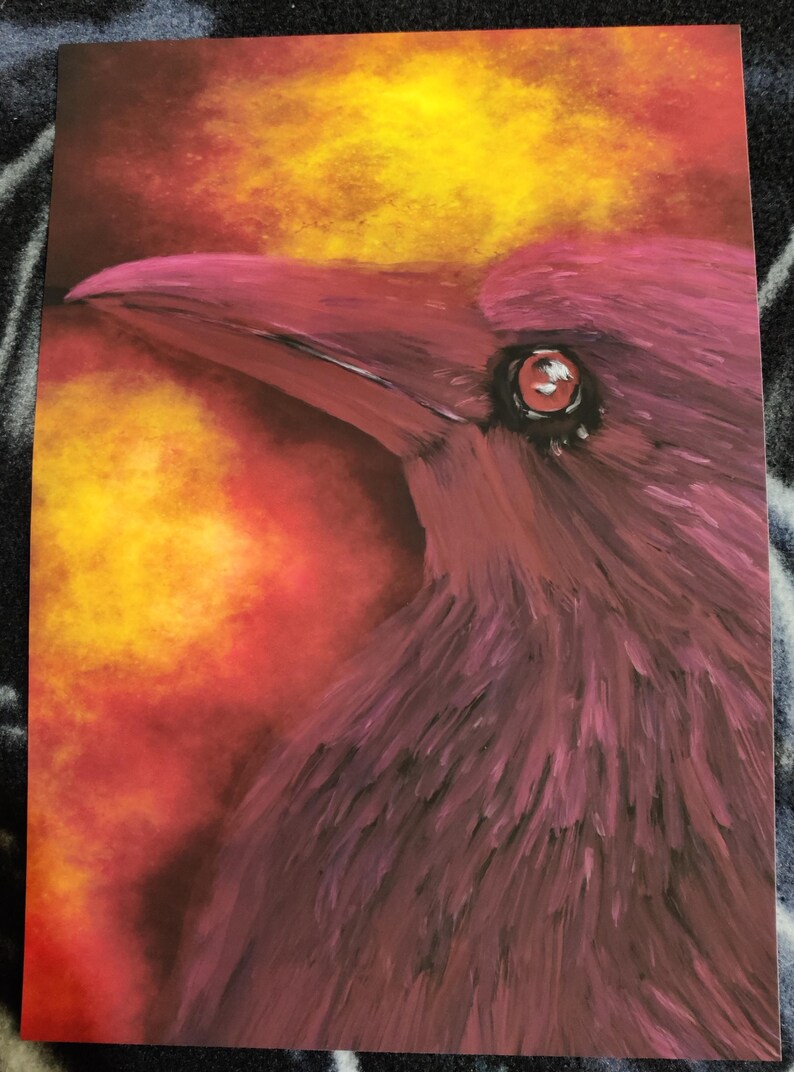 Firebird Raven A4 Art Print - Etsy
