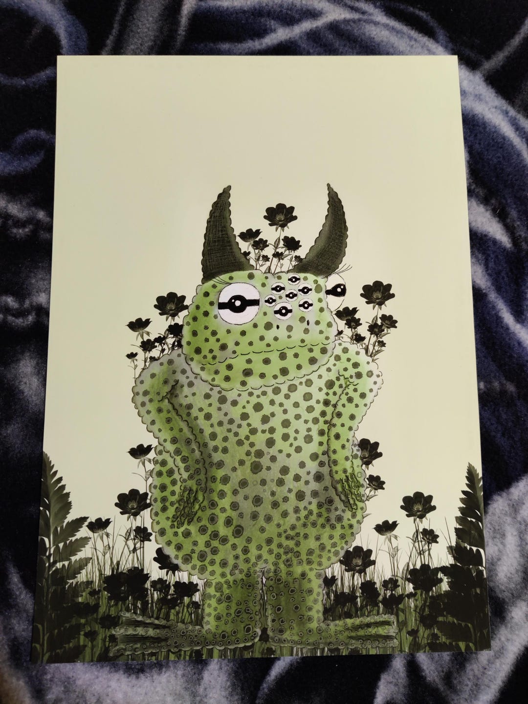 Botanical Frog Beast A4 Art Print - Etsy