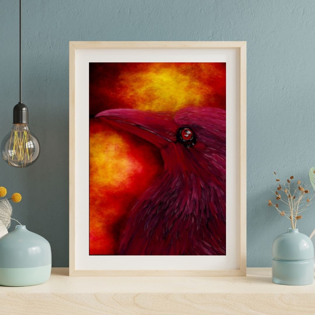 Firebird Raven A4 Art Print - Etsy