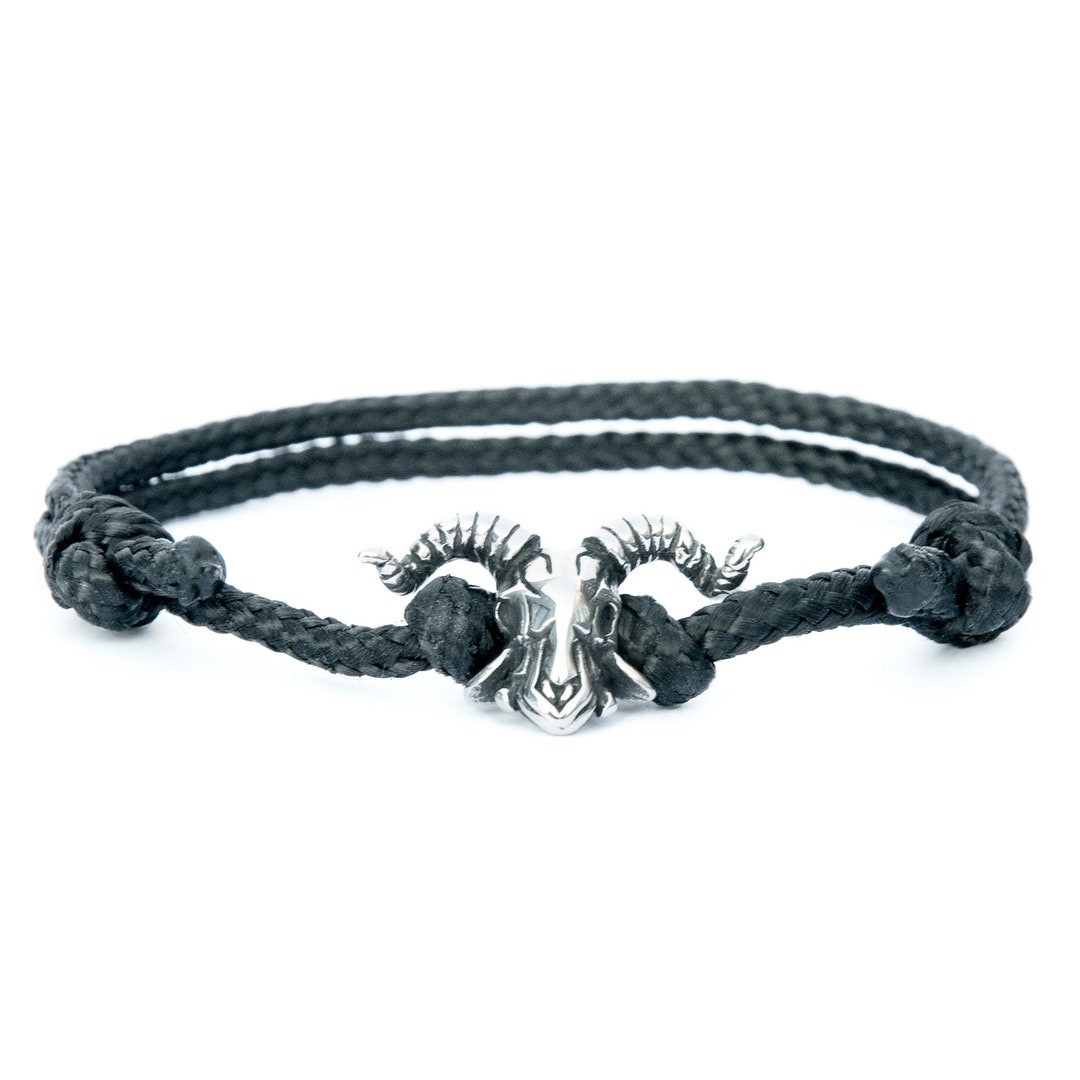 Rugged Goat Bracelet for Men - Waterproof & Adjustable Paracord Rope ...