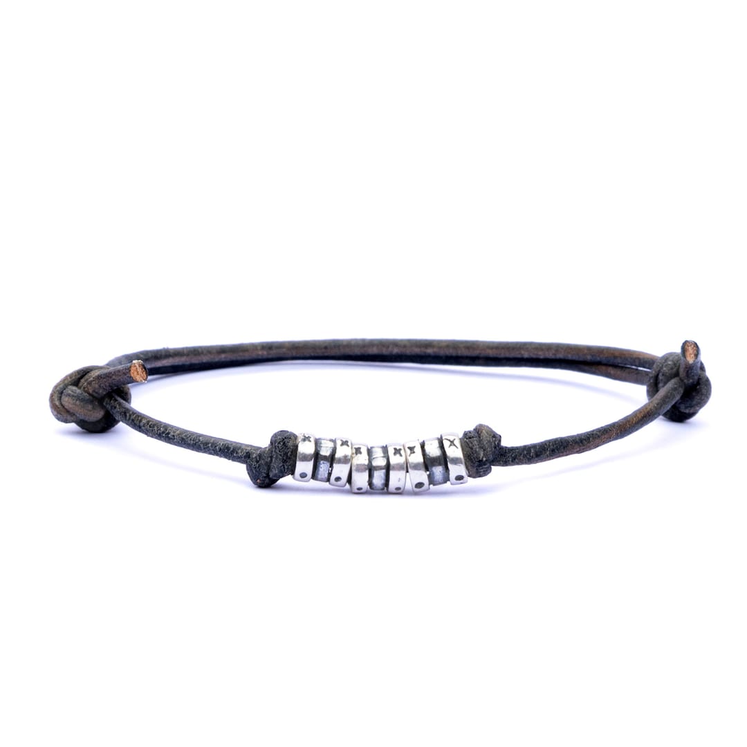 Rustic Leather Viking Bracelet for Men Perfect Anniversary Gift for ...