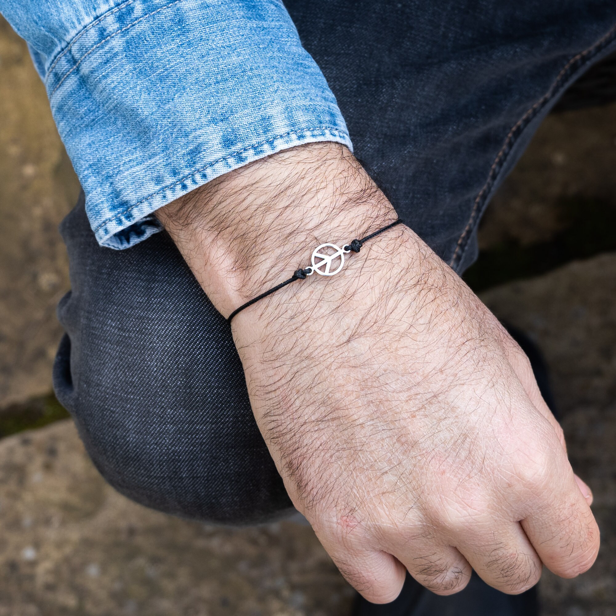 Peace Sign Bracelet for Women Men - Waterproof Paracord Wristband ...