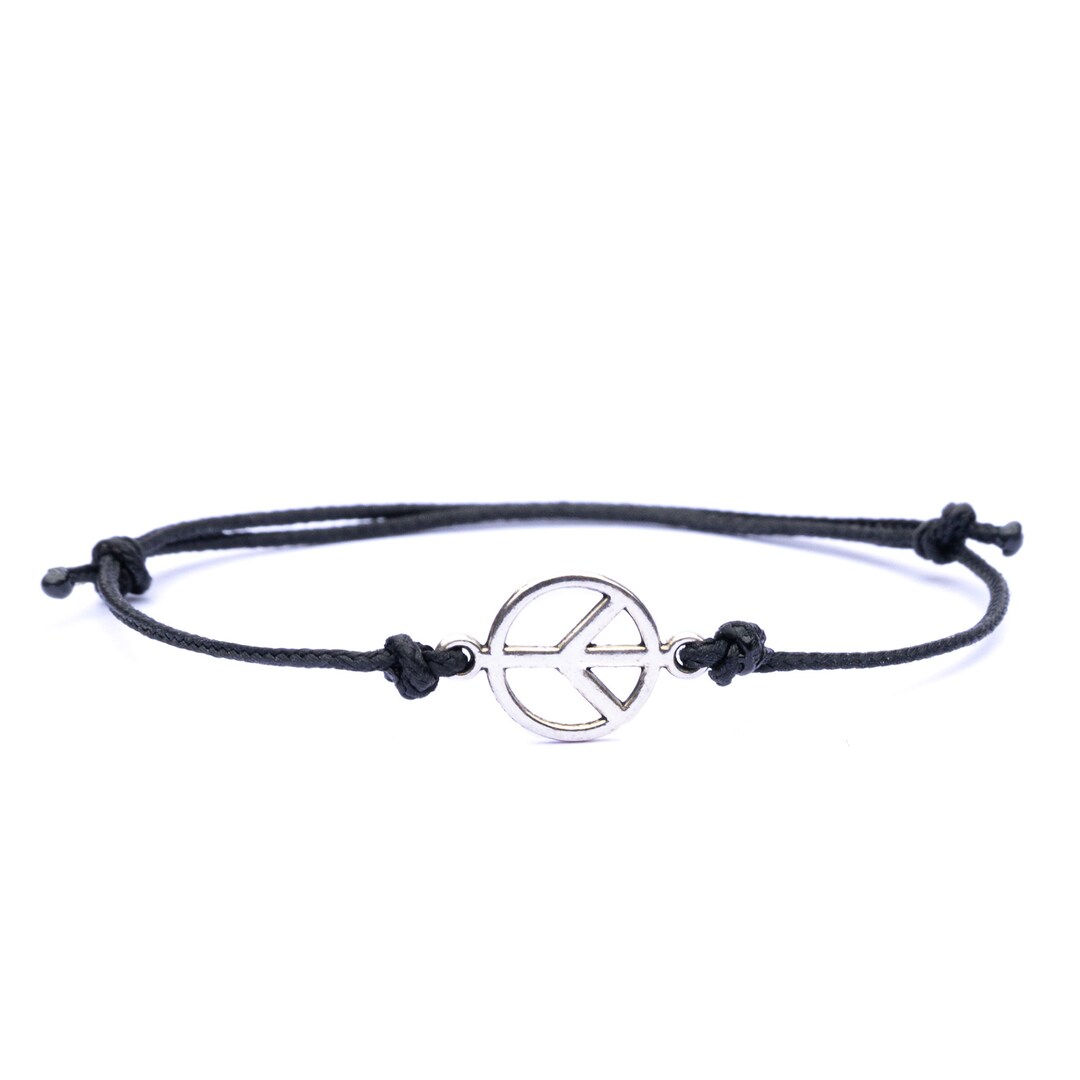 Peace Sign Bracelet for Women Men - Waterproof Paracord Wristband ...