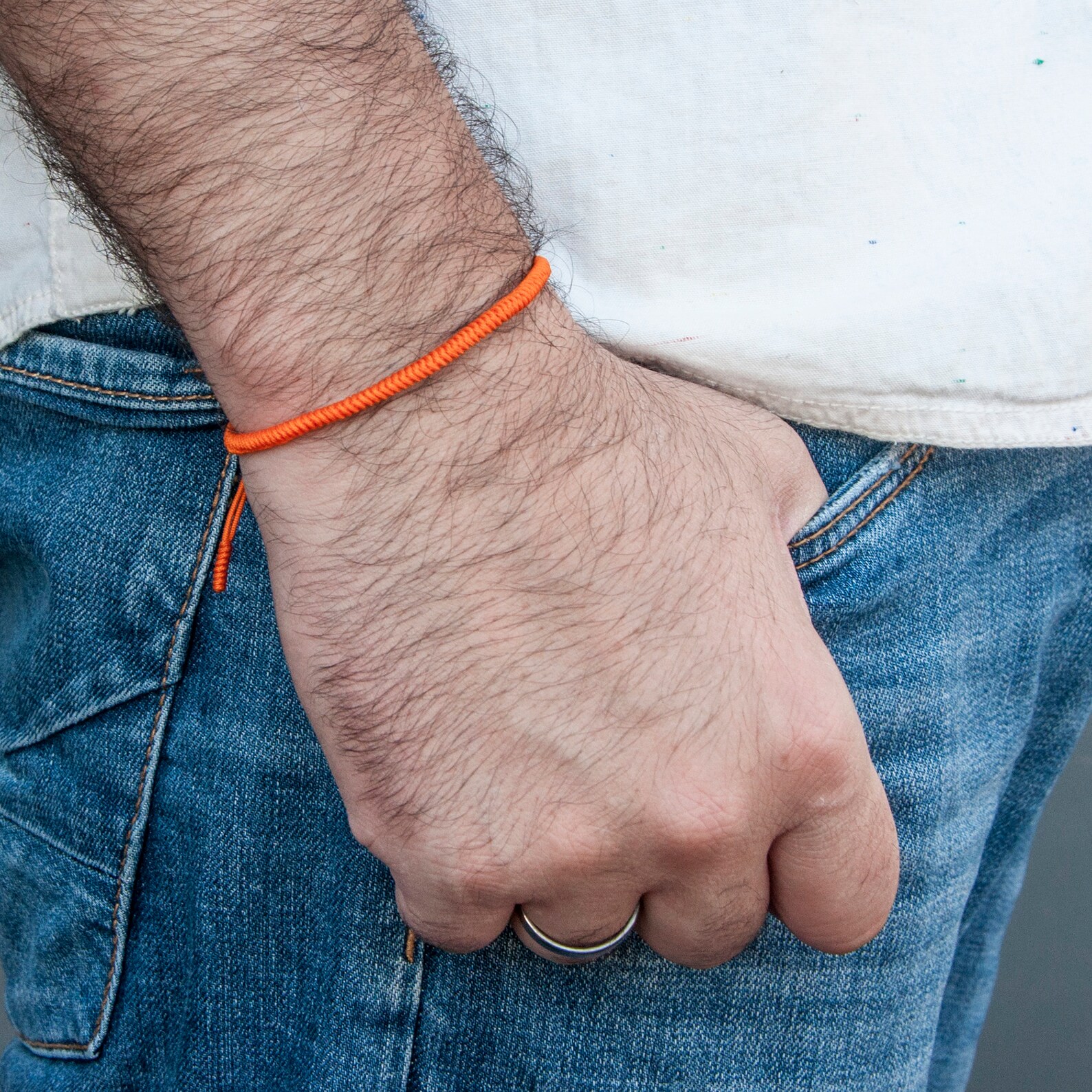Black Buddhist Protection, String Bracelet - Handmade Adjustable ...
