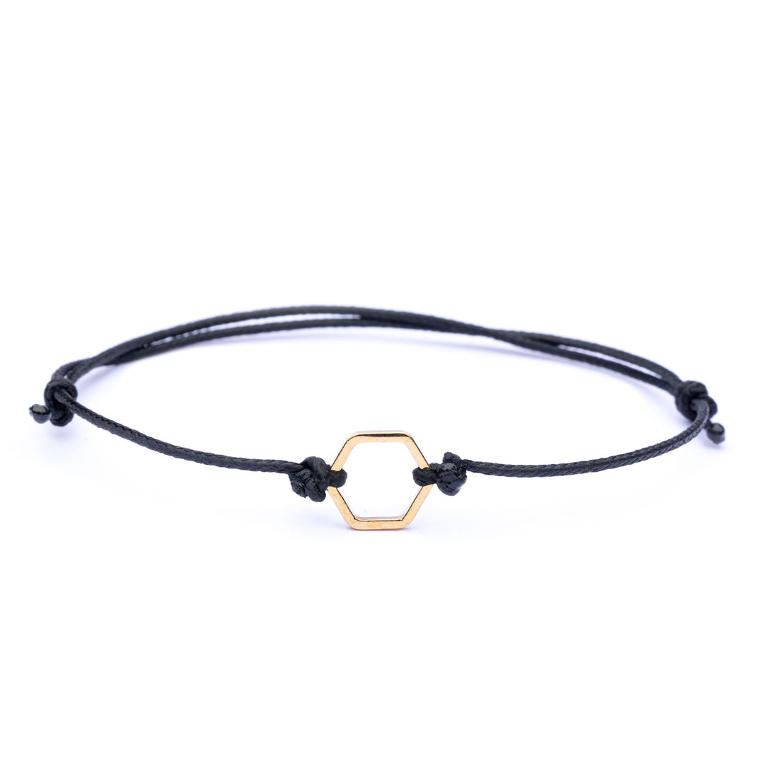 Hexagon Rope Bracelet – Waterproof Adjustable Handmade Teacher Gift - Etsy