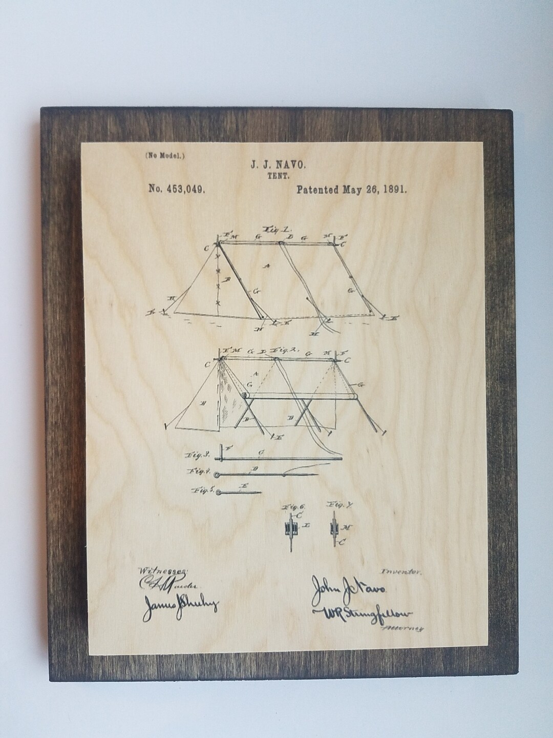 Wood Wall Art Tent Patent Drawing - Etsy