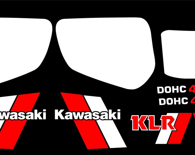 KAWASAKI KLR600 KLR 600 Stickers Decals Aufkleber Autocollant Pegatinas ...