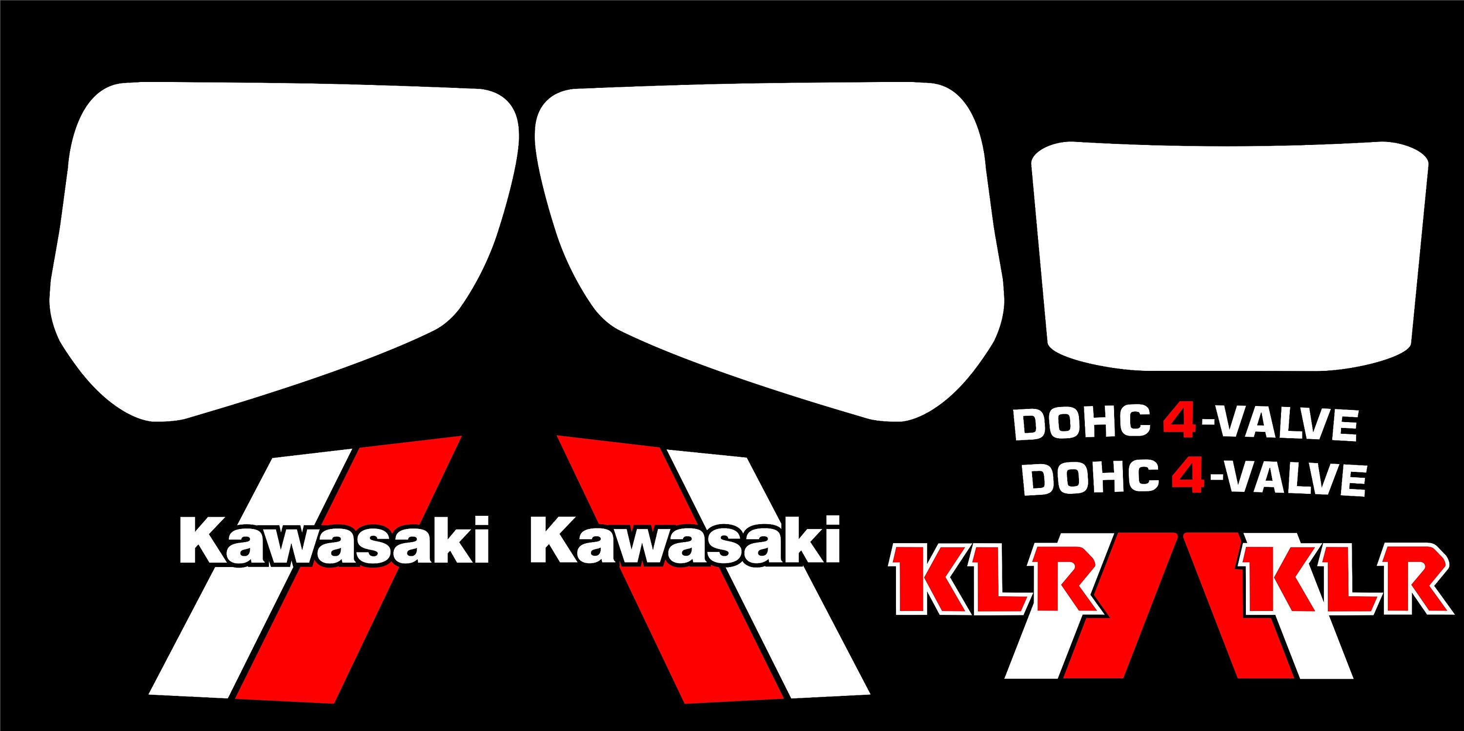 KAWASAKI KLR600 KLR 600 Stickers Decals Aufkleber Autocollant Pegatinas ...