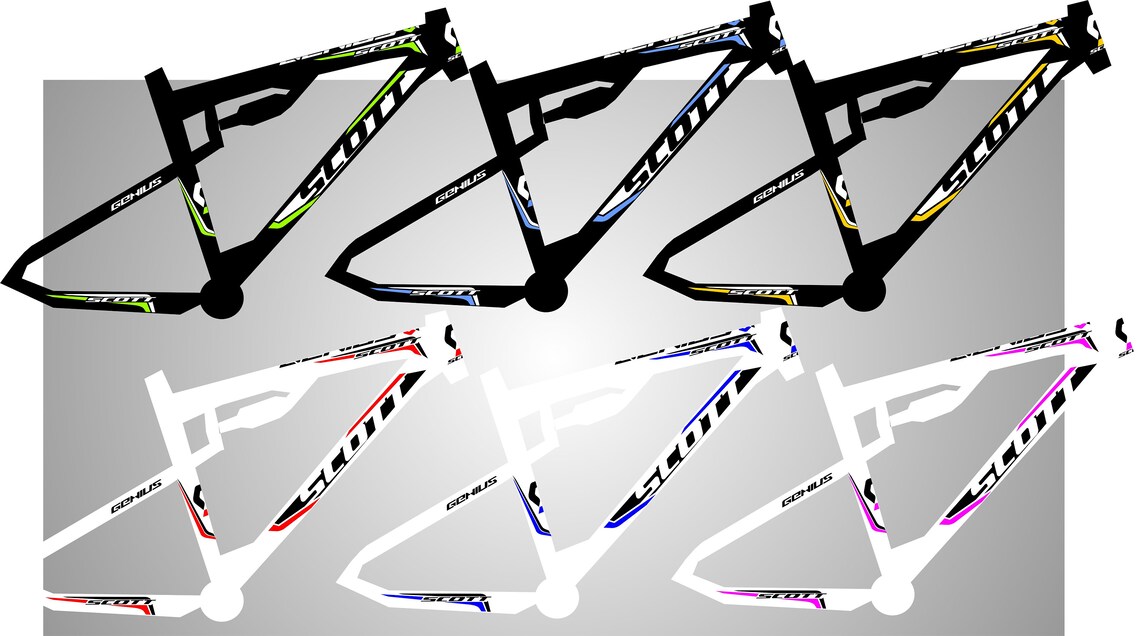 SCOTT Genius Bike Frame Grafic Decal Aufkleber Autocollant - Etsy