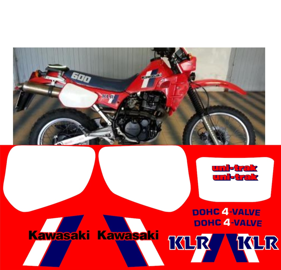 KAWASAKI KLR600 KLR 600 Stickers Decals Aufkleber Autocollant Pegatinas ...