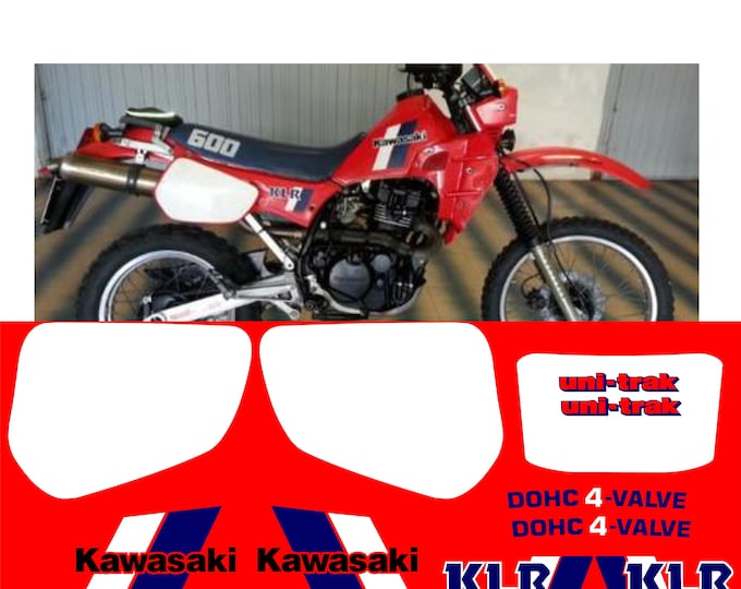 KAWASAKI KLR600 KLR 600 Stickers Decals Aufkleber Autocollant Pegatinas ...