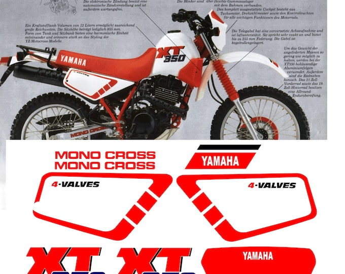 YAMAHA XT350 XT 350 Stickers Decals Aufkleber Autocollant Pegatinas - Etsy